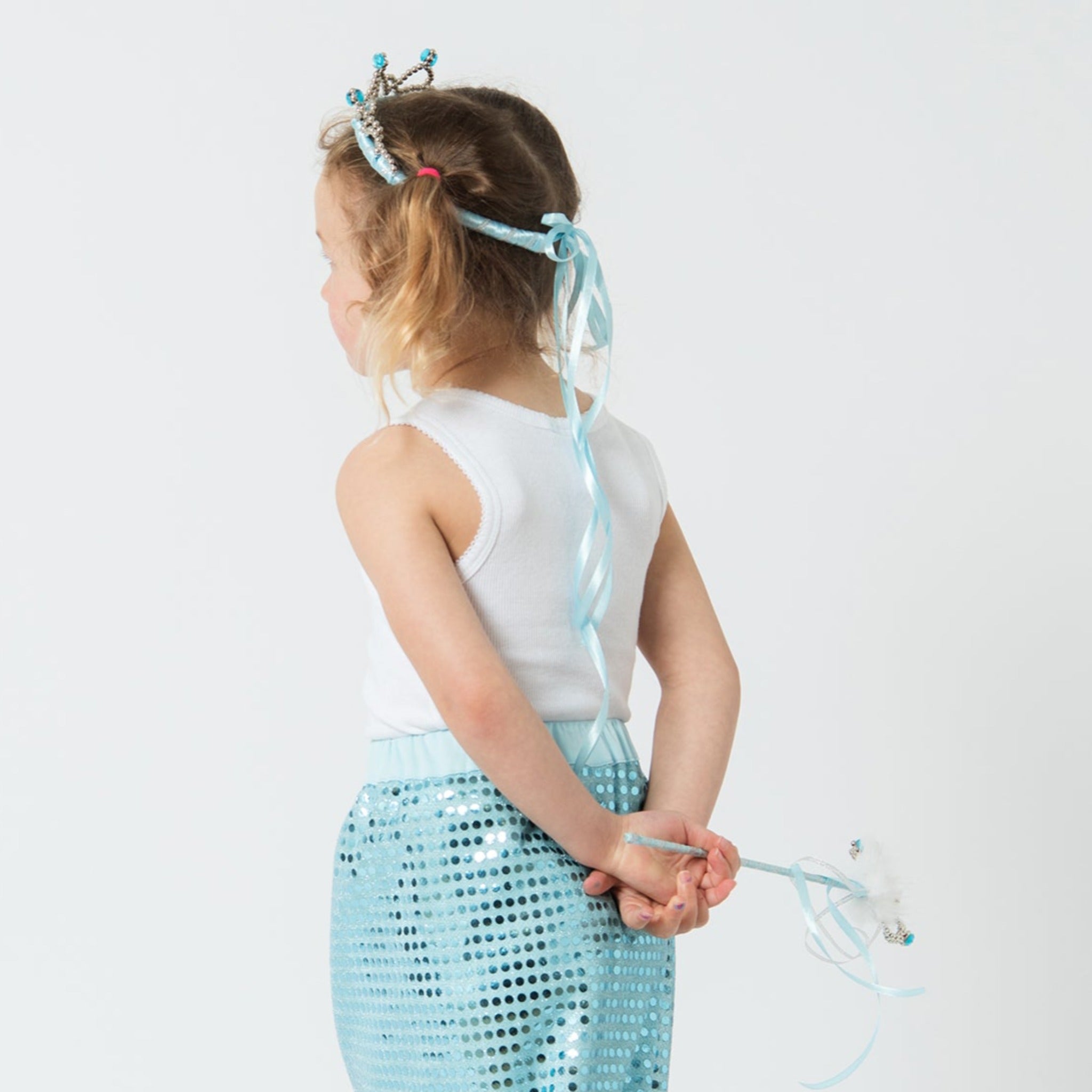 Princess Crown + Tiara Set - Light Blue | Dress up Clothes for Kids
