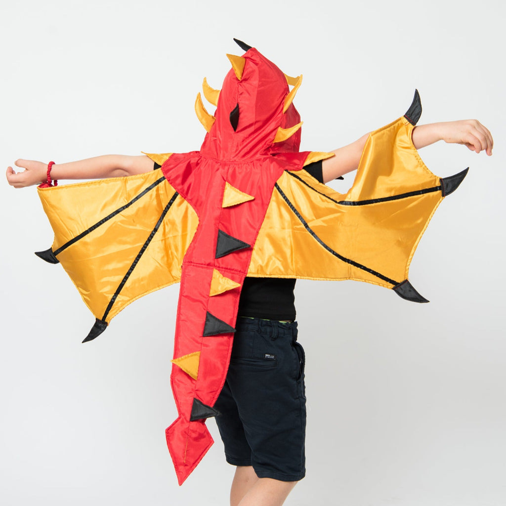 Fire Dragon Cape Red & Gold | Dress up Clothes for Kids